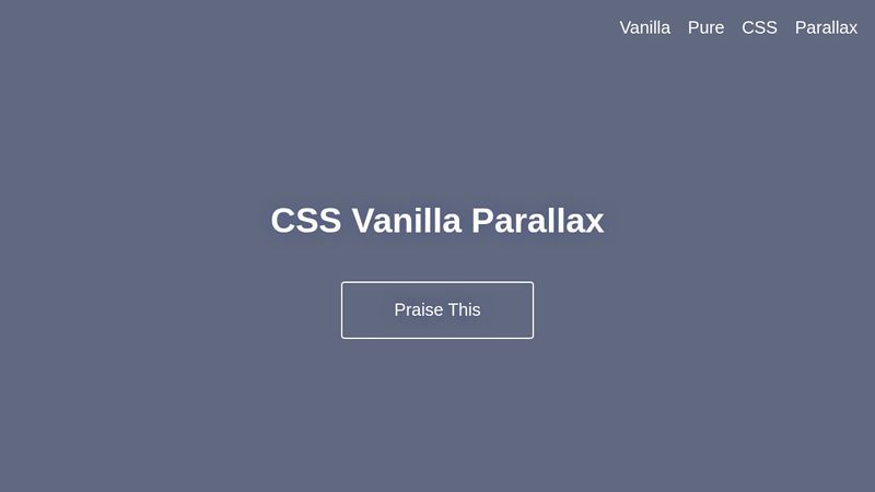 CSS Vanilla Parallax