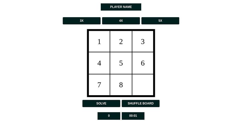 Sliding Number Puzzle