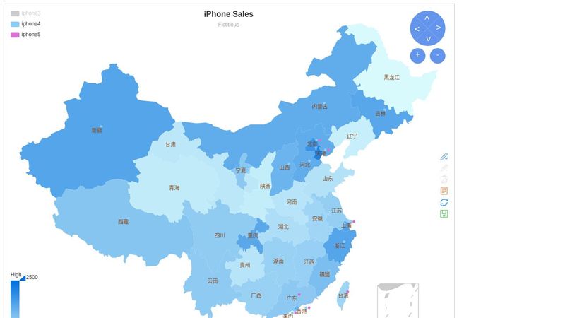 ECharts Version 2.0 - Basic Map of China