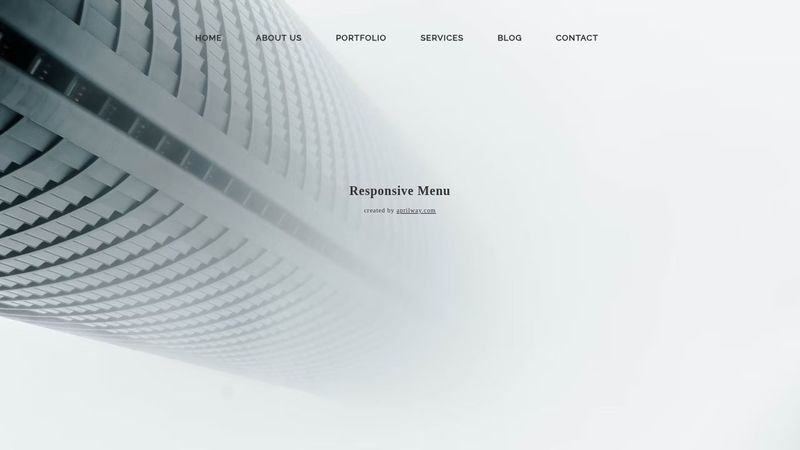 Pure css responsive menu