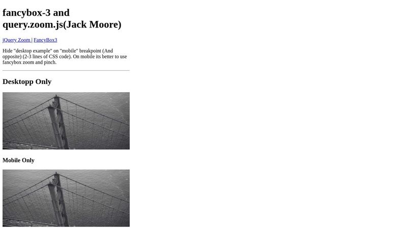 fancybox-3 and query.zoom.js(Jack Moore)