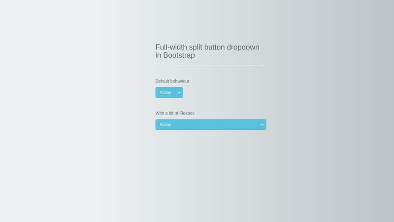 Full-width split button dropdown in Bootstrap