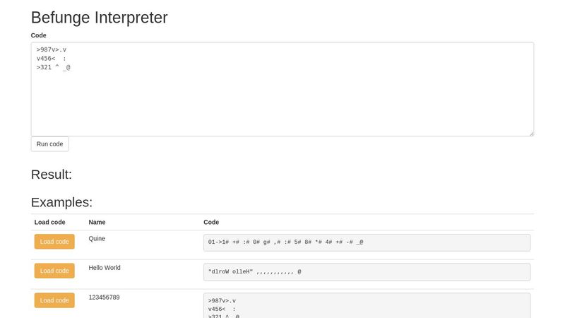 [vue.js] BeFunge-93 interpreter