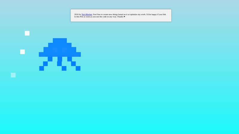Jellyfish - css pixel art animation