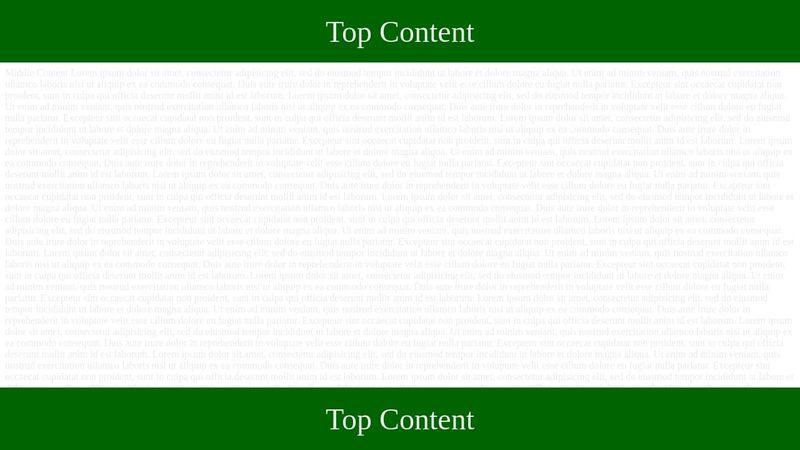 Testing - Scrollable content with fixed header and footer