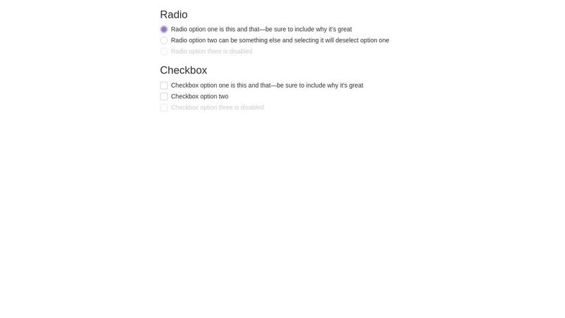 Bootstrap 3.x Custom Radio and Checkbox