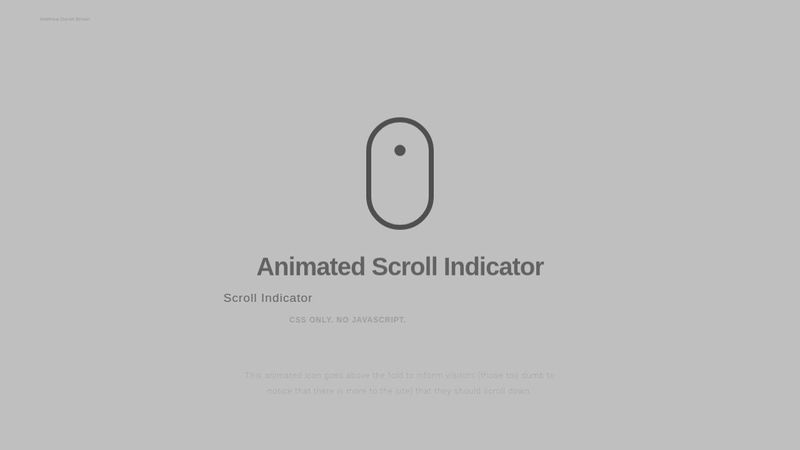 Scroll Indicator - CSS
