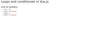 Loops and conditionals in Vue.js