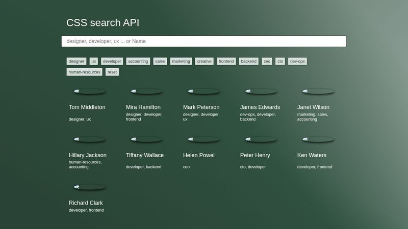 Algolia CSS search clone