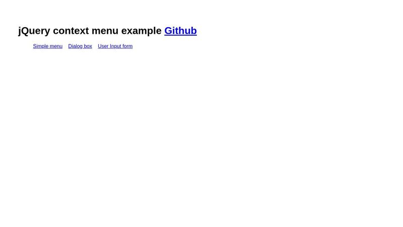 Jquery Context Menu