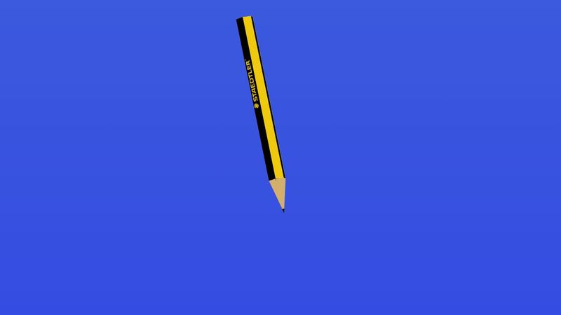 CodePen - Pencil pure CSS 3d animation