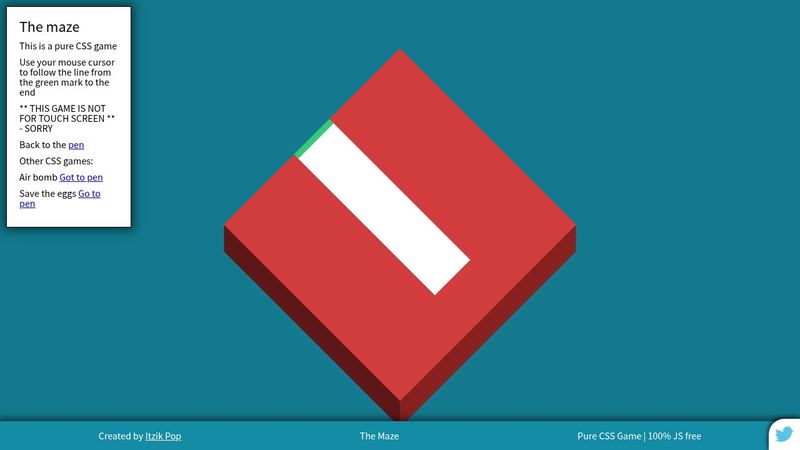 Maze (Grid) - Pure CSS Game - No JS