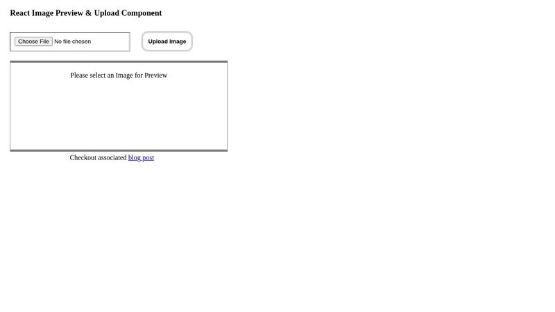 React Image Preview & Upload