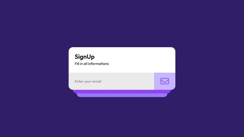 Interactive Sign Up Form Using Html Css And Javascript 1731