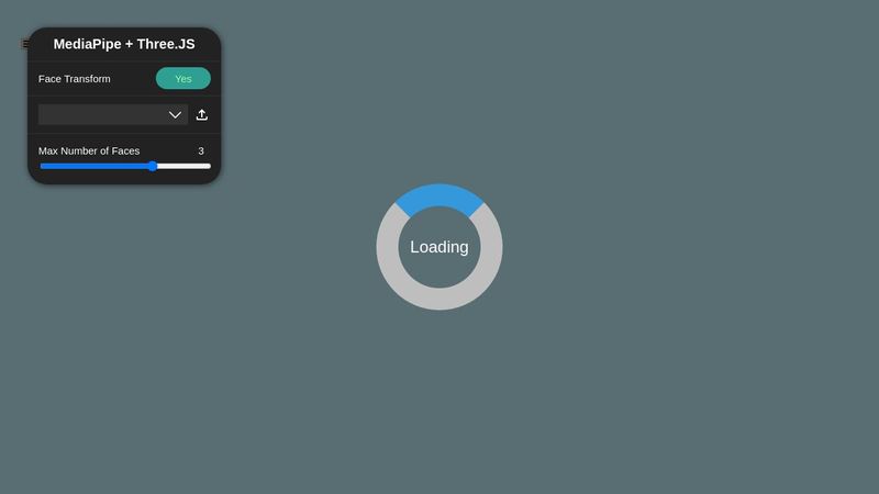 MediaPipe Face Transform + Three.JS