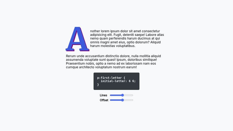 CSS initial-letter 🙌