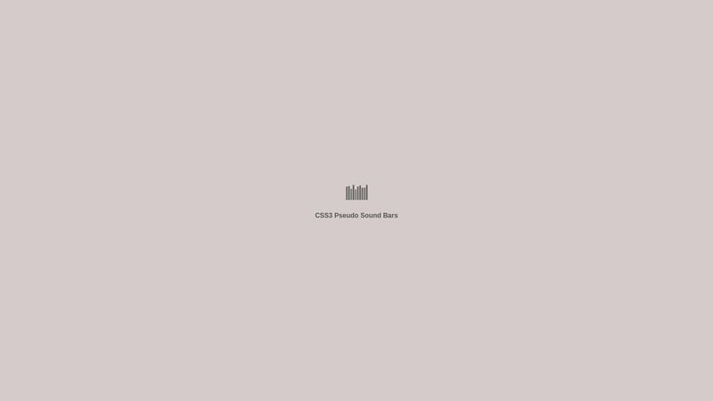 Pure Css Sound Bars Animation Using Html And Css
