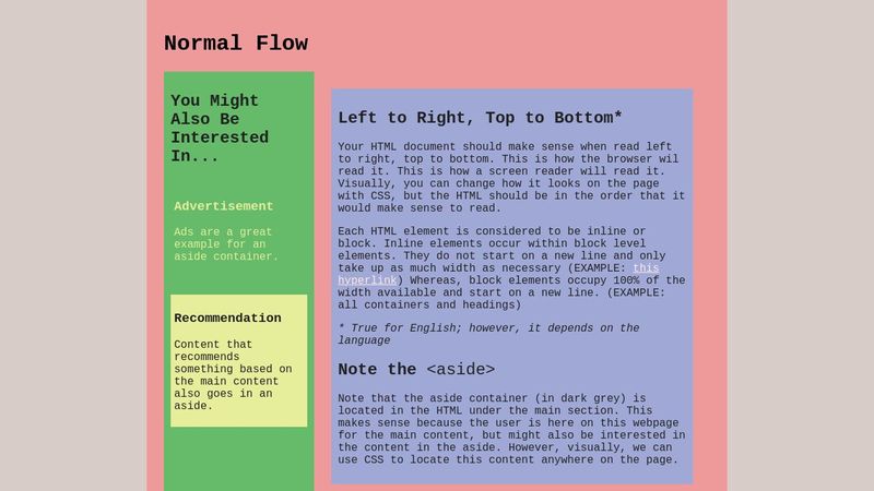 ACTIVITY // BASIC CSS & HTML NORMAL FLOW