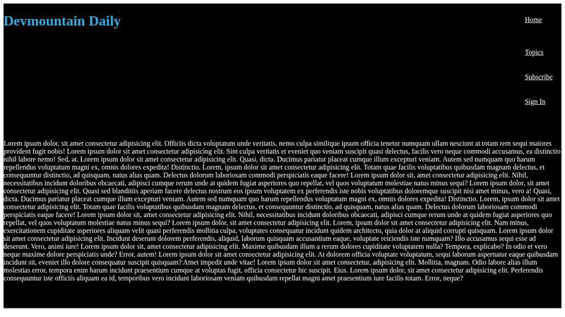 Lab Exercise Day 4: Devmountain Daily Layout