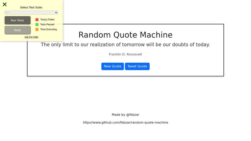 freeCodeCamp Random Quote Generator