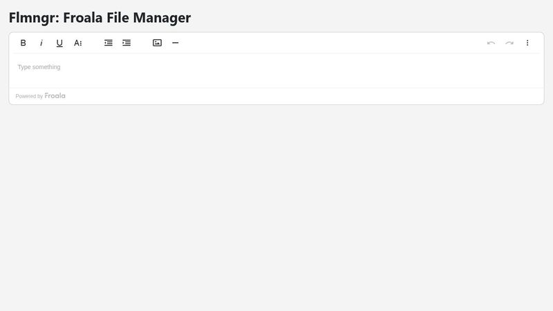 Flmngr: Froala File Manager