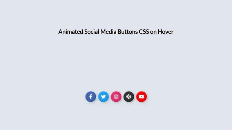 Animated Social Media Buttons CSS on Hover