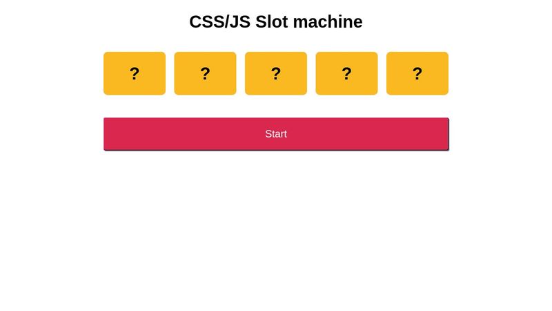 CSS/JS Slot machine
