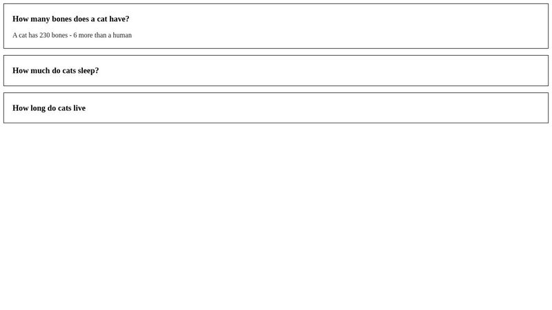 FAQ component - React template