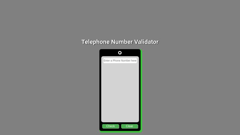 Telephone Number Validator