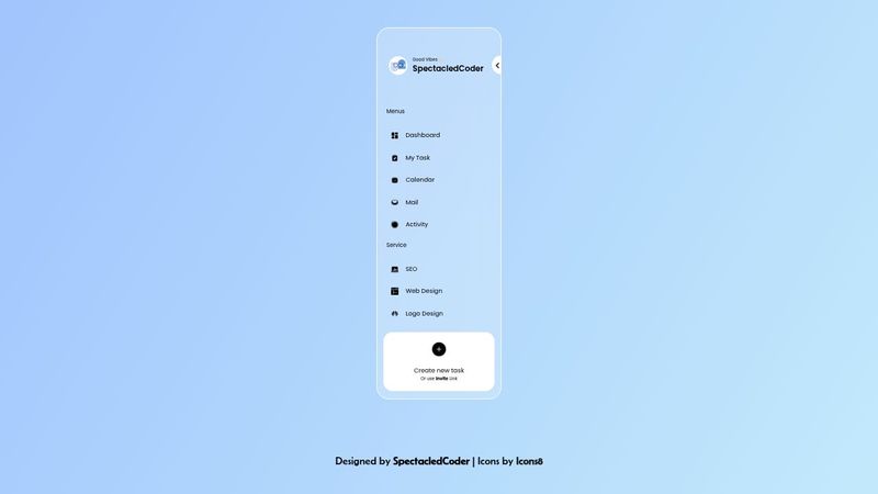 Blurred Side Navigation Bar