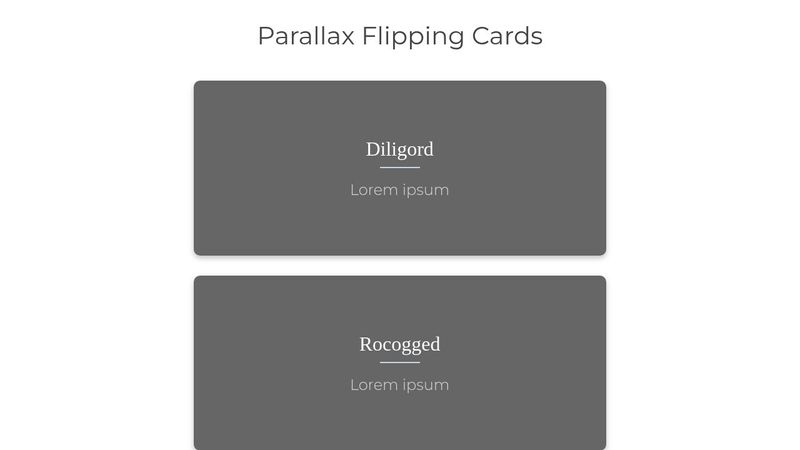 Parallax Flipping Cards