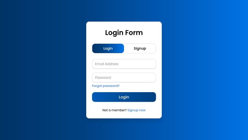 login & signup form with html css & javascript
