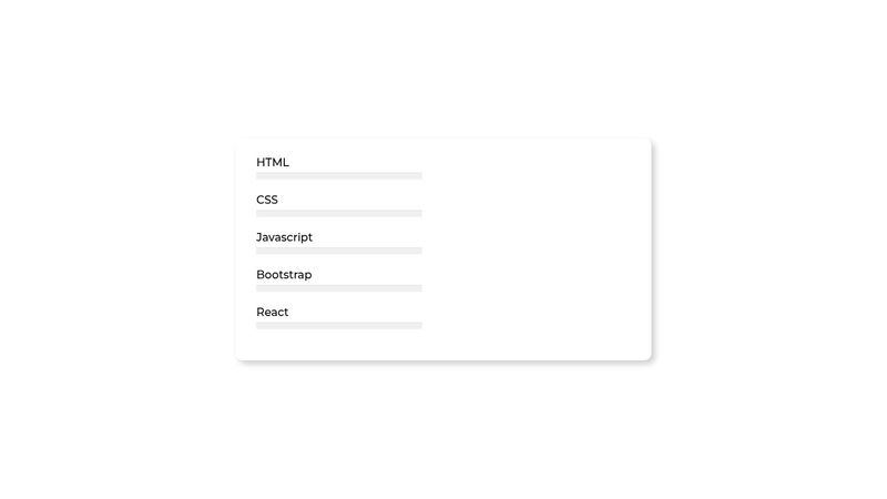 Animated Skill Slider HTML/CSS only