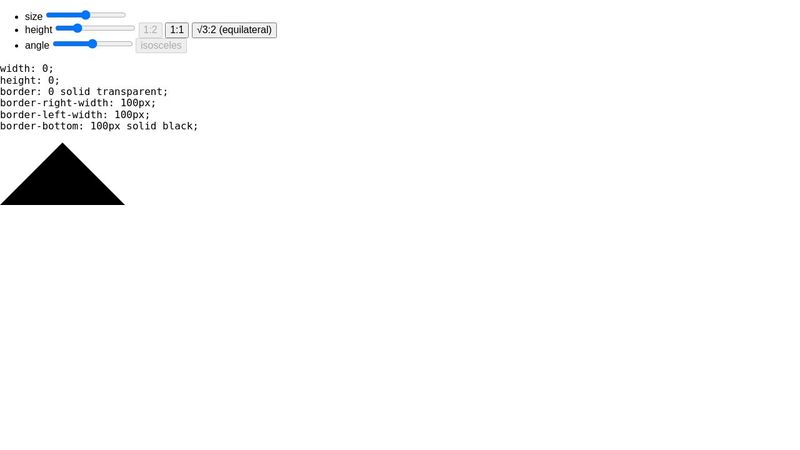 CSS triangle generator