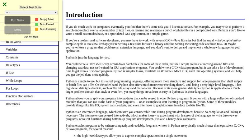 Python3 Documentation Page