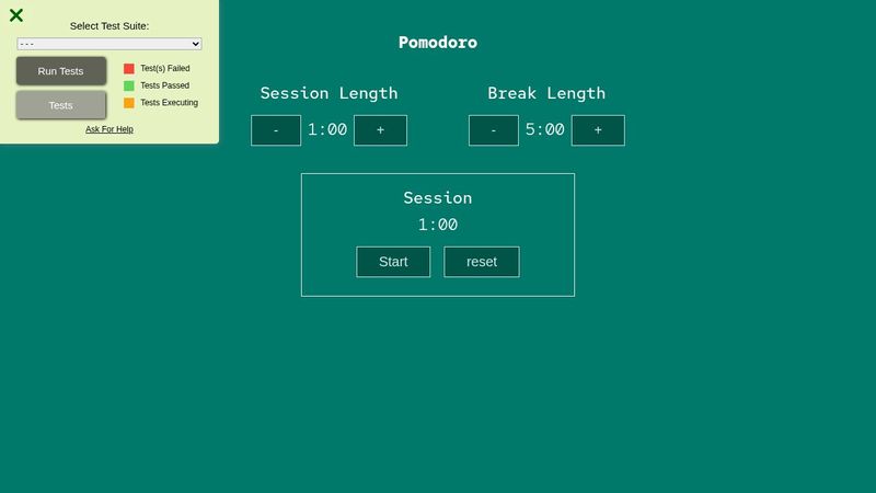 Pomodoro (FreeCodeCamp)