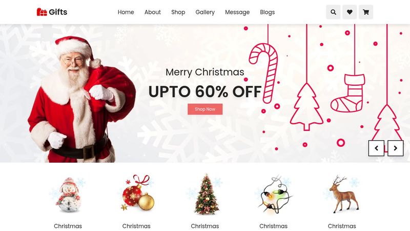 Responsive HTML/SCSS-Xmas