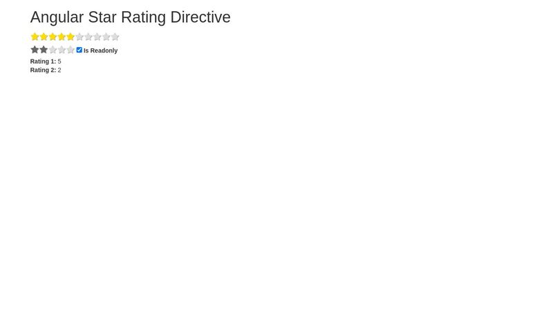 Angular.js Star Rating Directive
