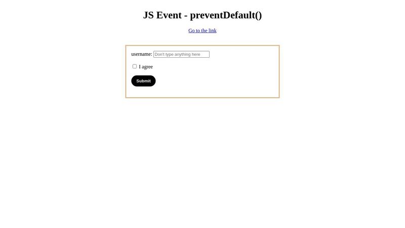 JavaScript-preventDefault