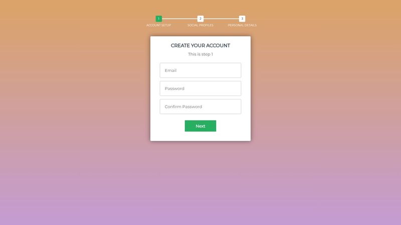 Codepen Home Multi Step Form With Progress Bar Using Jquery And Css3