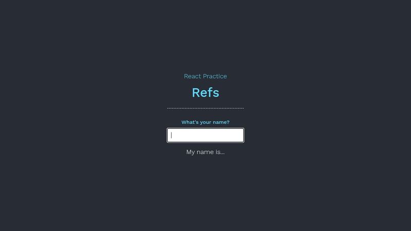Refs in React