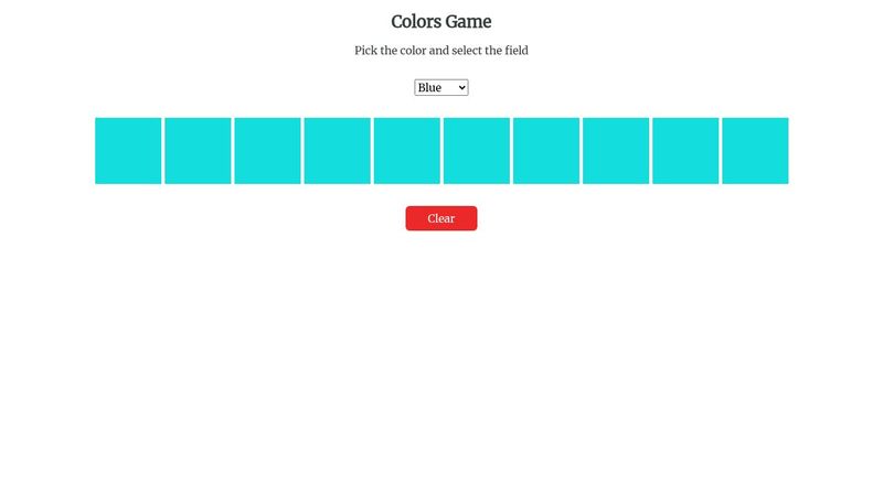 Vanilla JavaScript Colors Game
