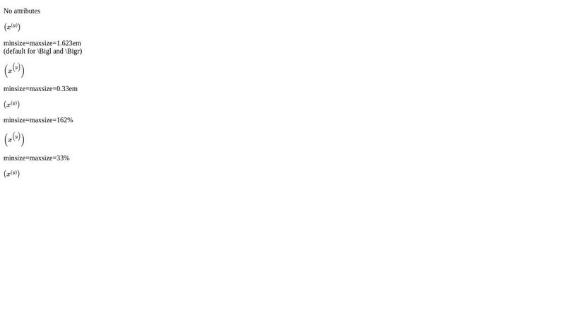 MathJax v3 rendering for percentage minsize/maxsize MathML