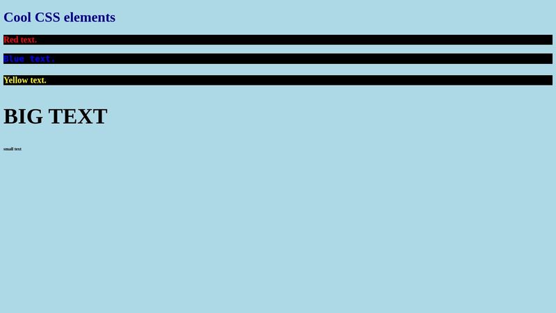 CSS section 1 practice