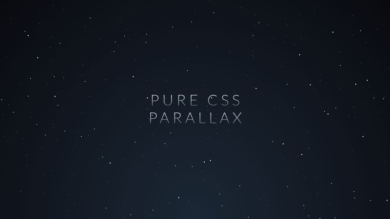 Parallax Star background in CSS