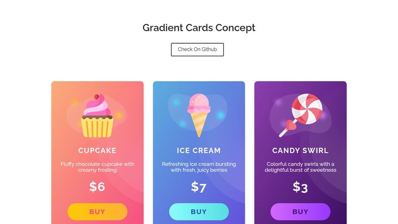 Gradient Cards Concept