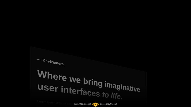 Cinematic Animation | @keyframers 3.21