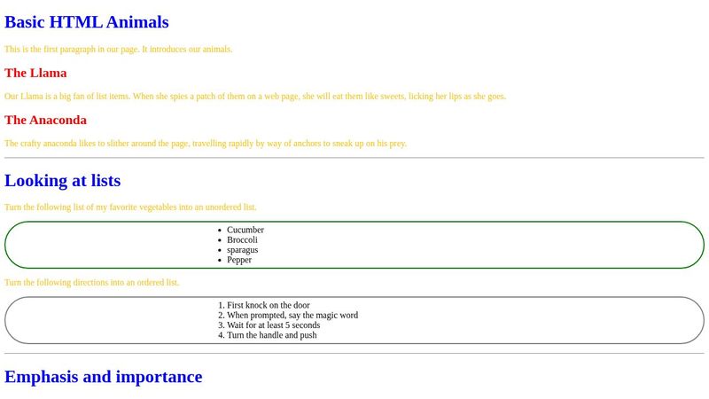 Assignment 7 (HTML text markup -n- CSS basics)