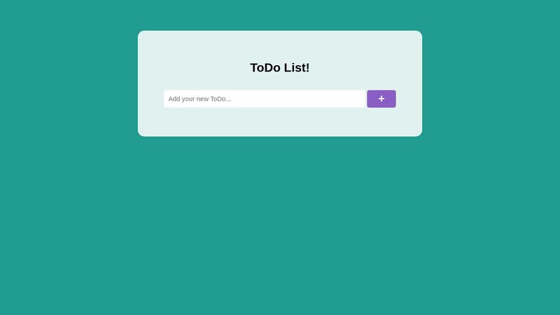 ToDo List with JavaScript (With Edit Option)