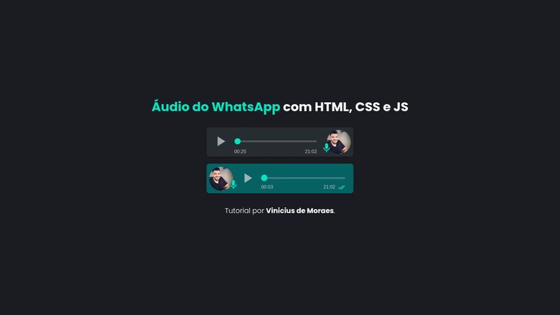 Áudio do WhatsApp com HTML, CSS e JS